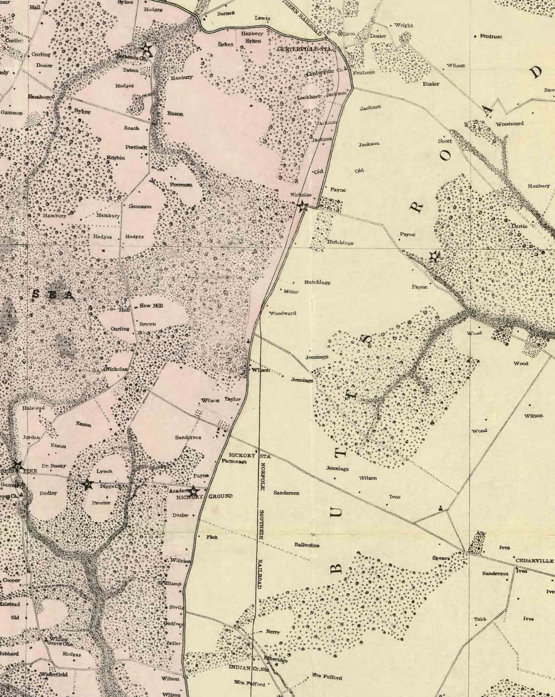 Norfolk County Virginia 1887 Old Wall Map With Homeowner Names - Etsy