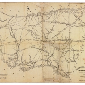 Barnwell District South Carolina 1825 - County Wall Map - Homeowner ...