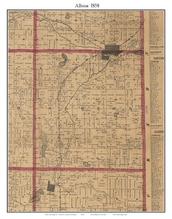 Albion Michigan Map
