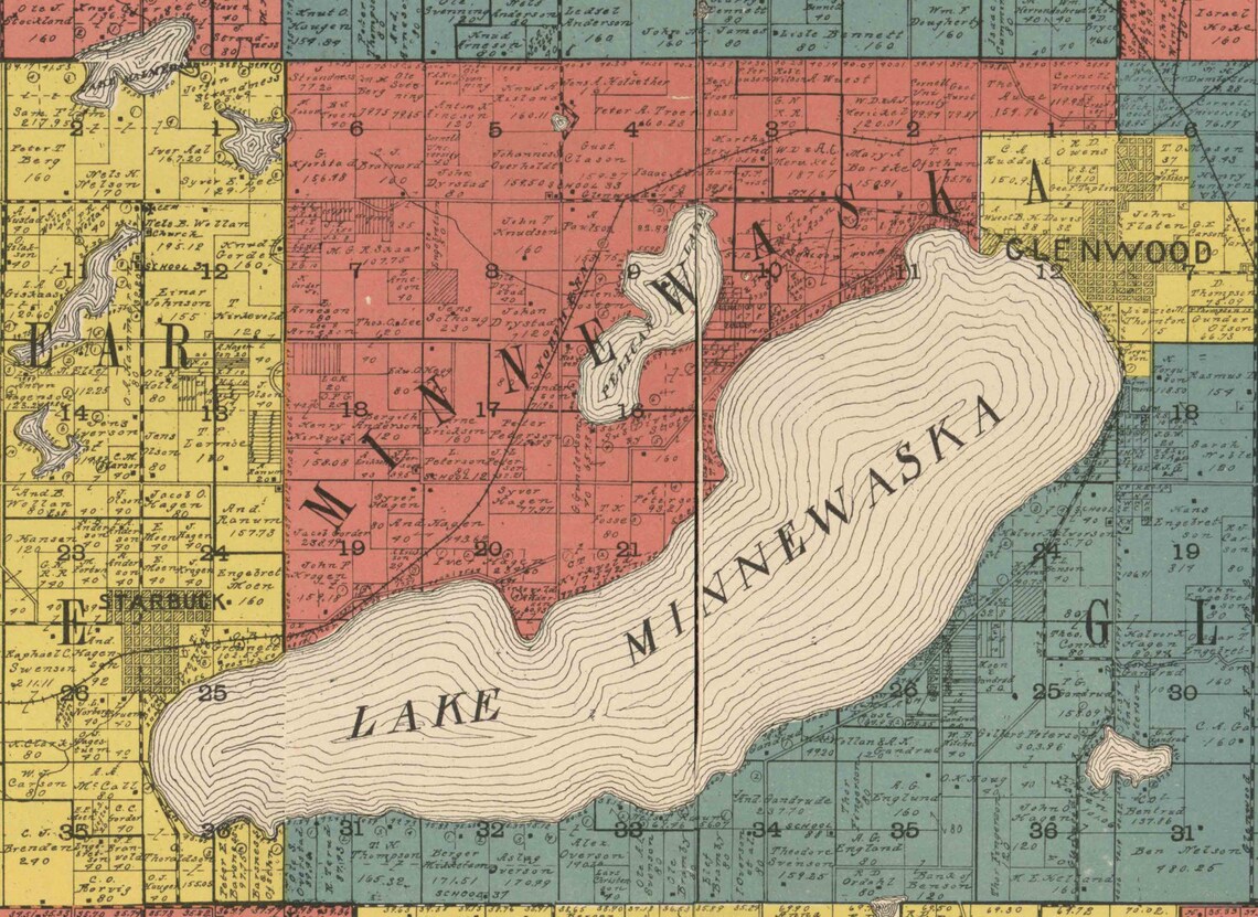 Pope County Minnesota 1901a Old Wall Map Reprint With - Etsy UK