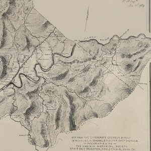 Botetourt County Virginia 1864 - Old Wall Map With Homeowner Names ...