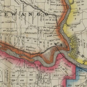 Warren County Pennsylvania 1865 - Wall Map With Land Owner Names ...