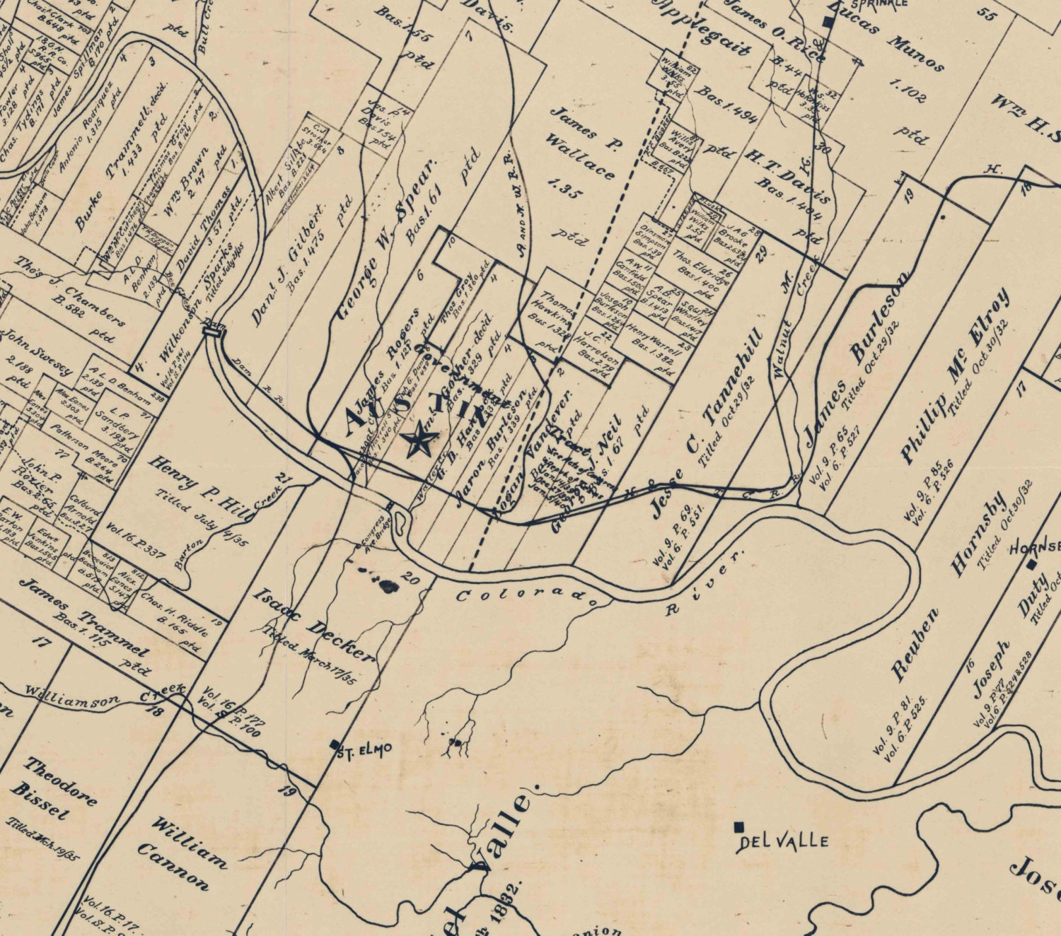 Travis County Texas 1894 1914 Old Wall Map Reprint With | Etsy