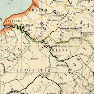 France 1887 -- Latin Gallia -- France in Roman Times -- Text in Latin ...