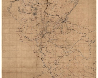 Fluvanna County Virginia 1863 Old Wall Map With Homeowner | Etsy