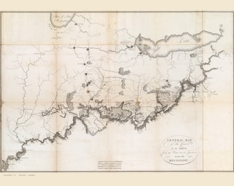 Ohio 1815 State Map by Bourne Reprint | Etsy