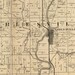 Hamilton County Indiana 1866- Old Wall Map Reprint With Homeowner Names ...