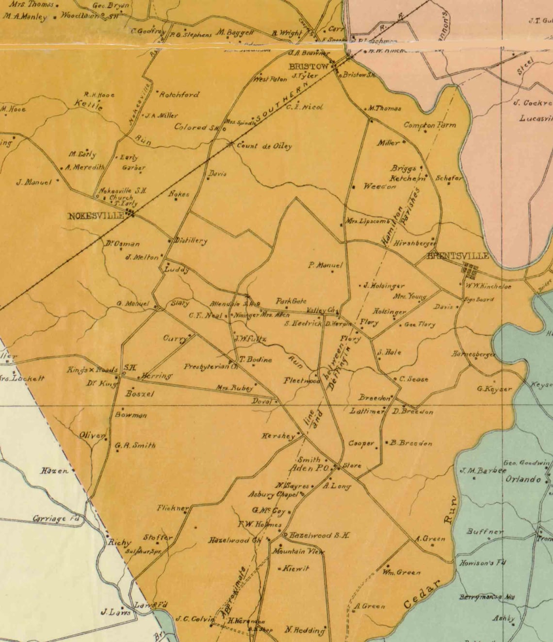 Prince William County Virginia 1901 Old Wall Map With - Etsy