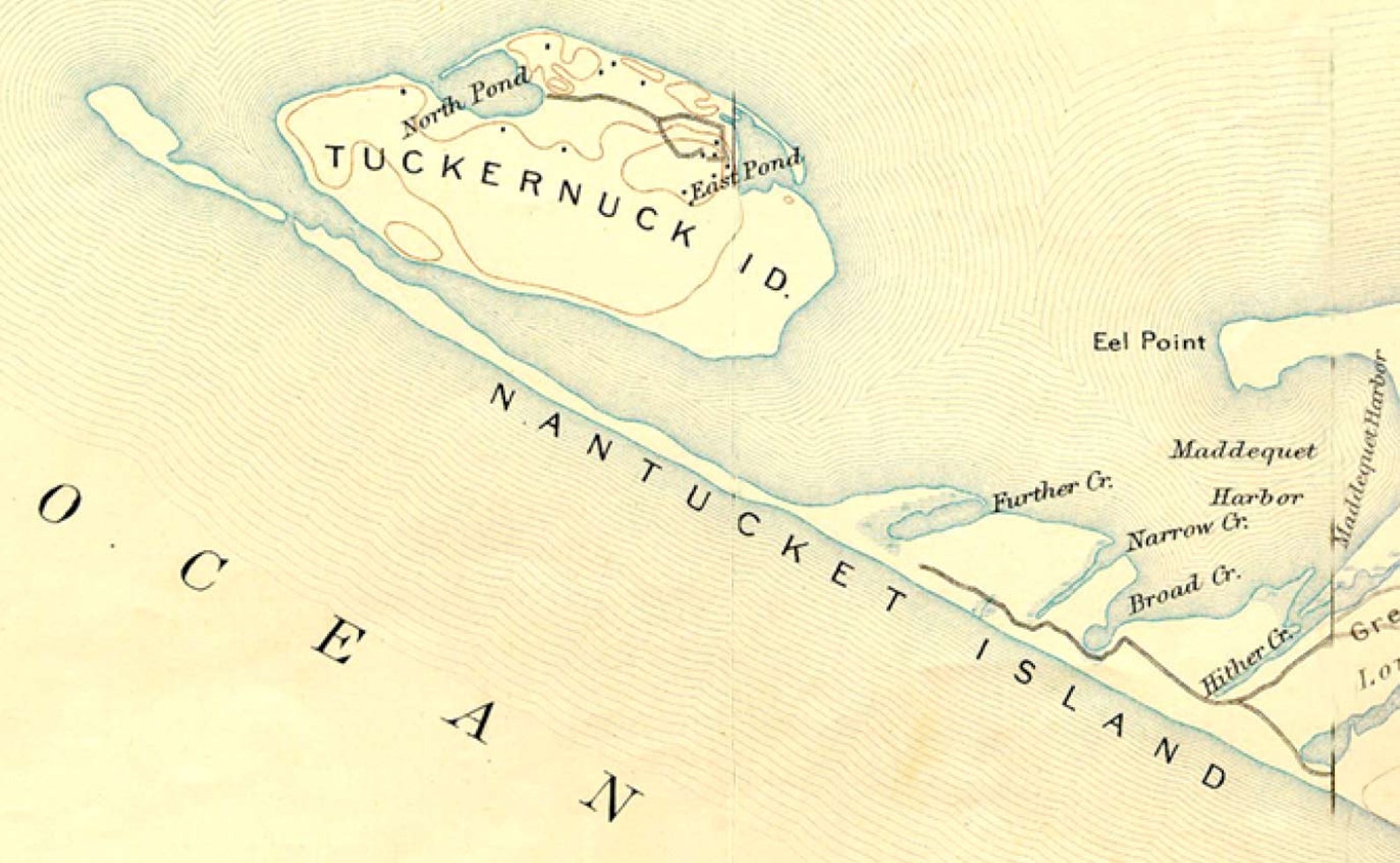 Nantucket 1893 USGS Old Topographical Map Massachusetts | Etsy