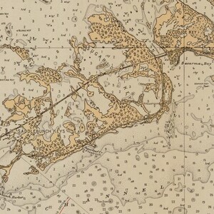 Sombrero Key to Sand Key 1932 - Nautical Map Fanny Keys Florida 80000 ...
