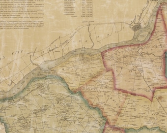 Wall Hangings Prints New Jersey New Hanover 1859 Old Town Map with ...