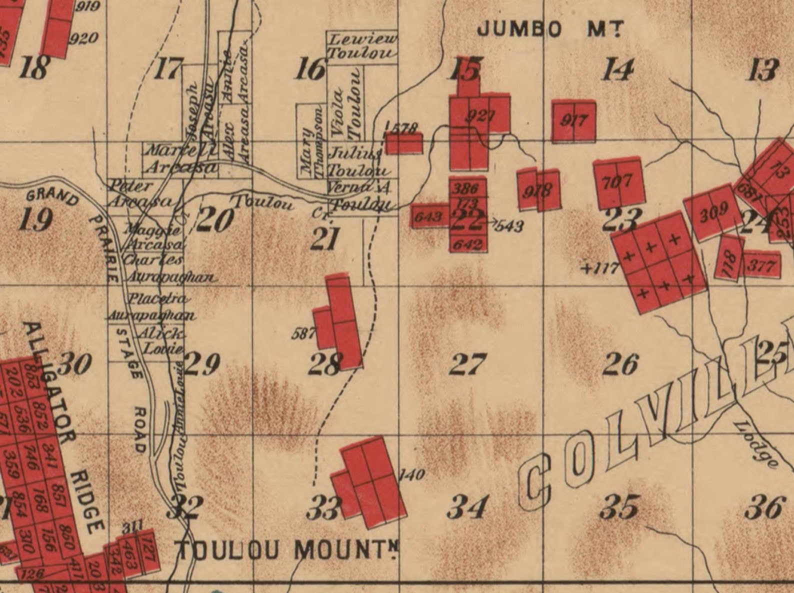Stevens County Washington 1900 Land Owners Names Old Map - Etsy