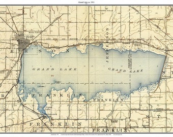 Grand Lake St Marys Ohio 3 D Map - Etsy