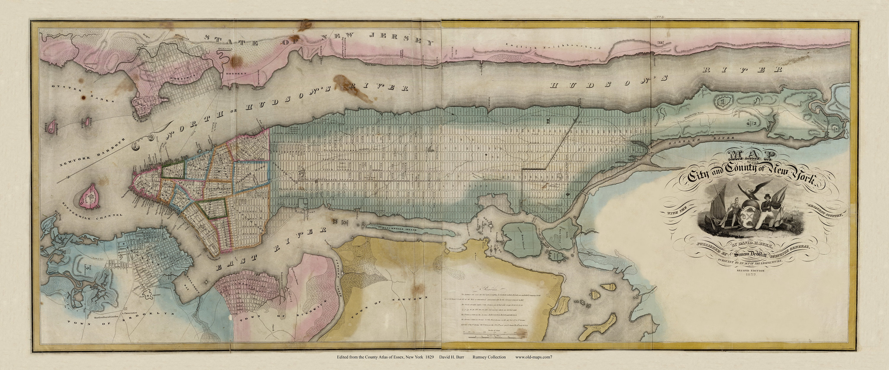 New York City Suffolk County 1829 Map New York Reprint - Etsy UK