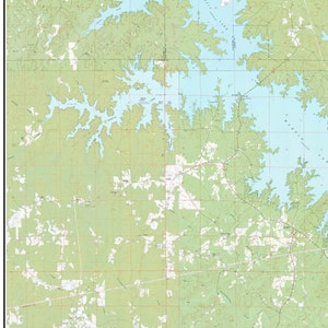 Martin Lake - 1971 Old Topographic Map USGS Custom Composite Reprint ...