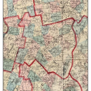 Waldo County Maine 1862 - Old Map Custom Print - Old Roads - House ...