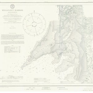 Wellfleet Harbor - 1860-1917 Nautical Map With Saltworks ...