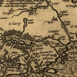 Ireland 1598 Map by Ortelius - Old Map Reprint - Etsy