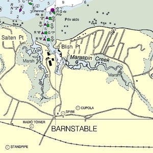 Barnstable Harbor - 2013 Nautical Map Massachusetts - Reprint - Harbors ...