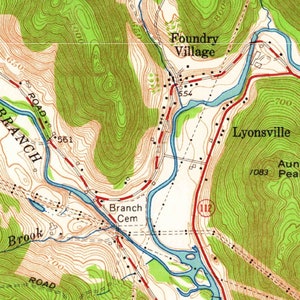 Colrain 1961 Old Topo Map Custom USGS Reprint Massachusetts FRCO - Etsy