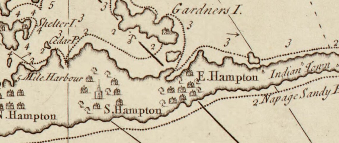 Long Island 1734 Map New York With Delightful Notes - Etsy