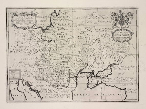 Poland 1700 Old Map Wall Map Reprint | Etsy