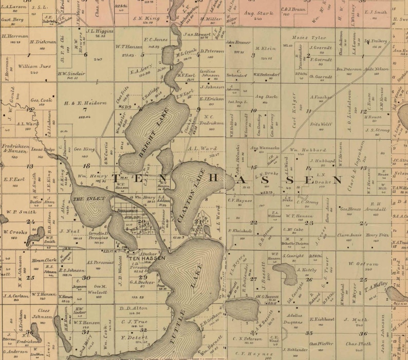 Martin County Minnesota 1887 Old Wall Map Reprint With - Etsy