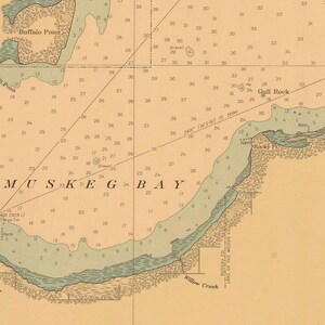 Lake of the Woods 1935 - Nautical Map Reprint - Great Lakes Harbors ...