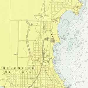 Menominee, MI and Marinette, WI 1975 - Green Bay - Lake Michigan ...