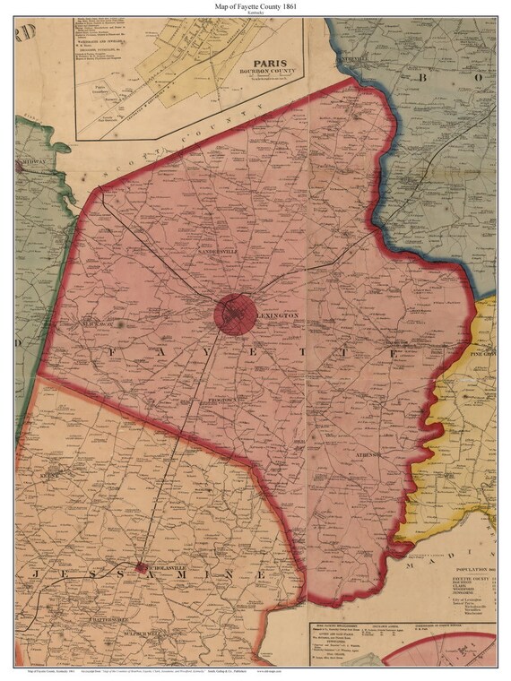 Map Of Fayette County Kentucky With Cities