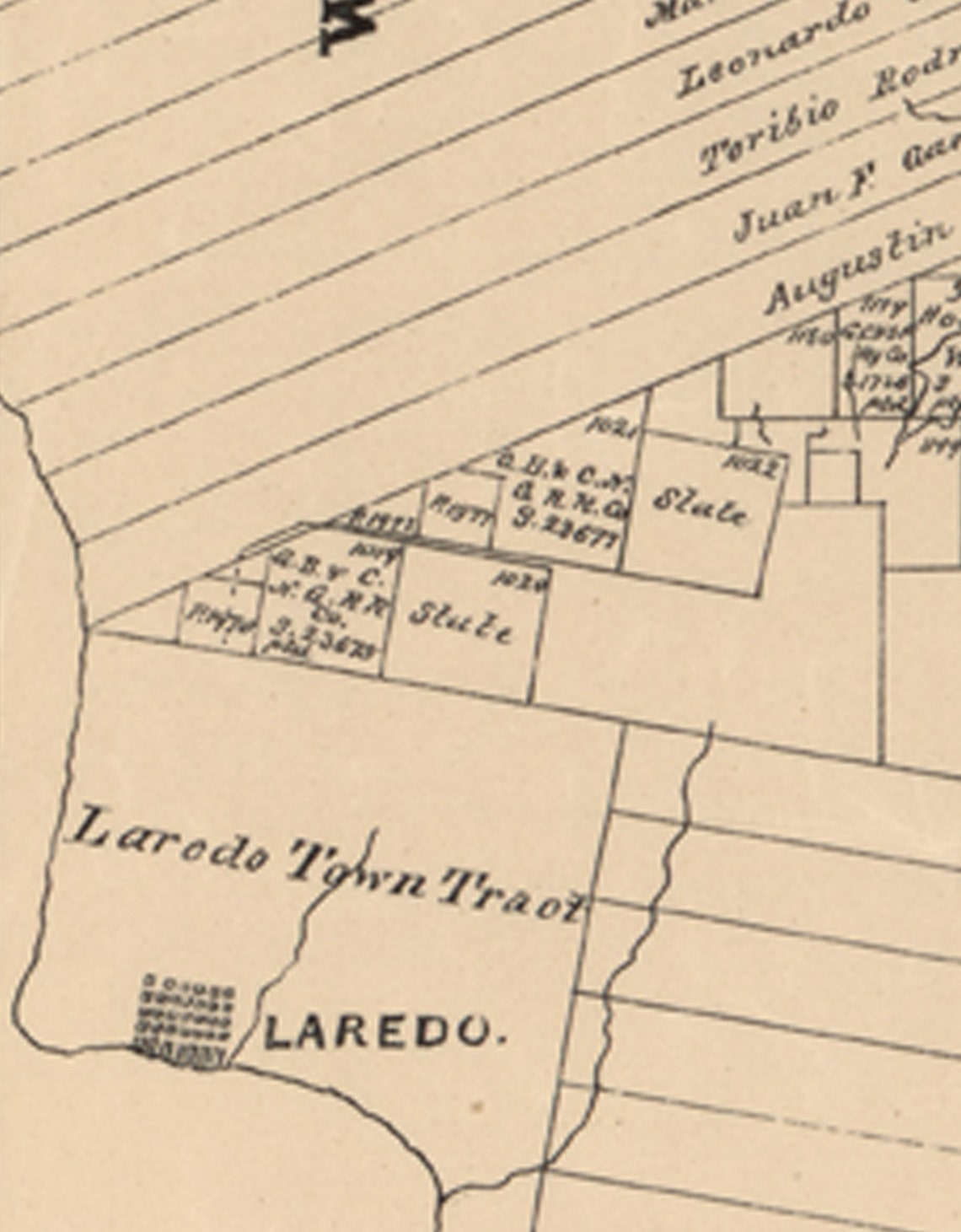Encinal County Texas 1879 Old Wall Map Reprint With Land | Etsy