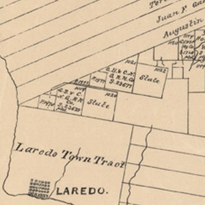 Encinal County, Texas - 1879 - Old Wall Map Reprint With Land Owners ...