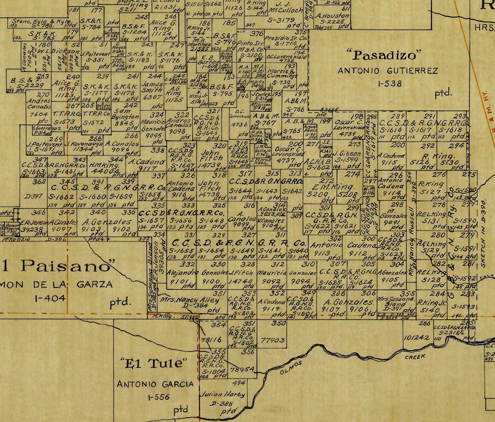 Kleberg County Texas 1913 Old Wall Map With Lot Lines - Etsy