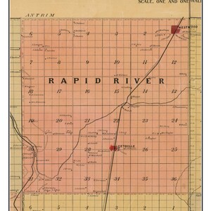 Rapid River 1898 Old Town Map With Homeowner Names Westwood - Etsy