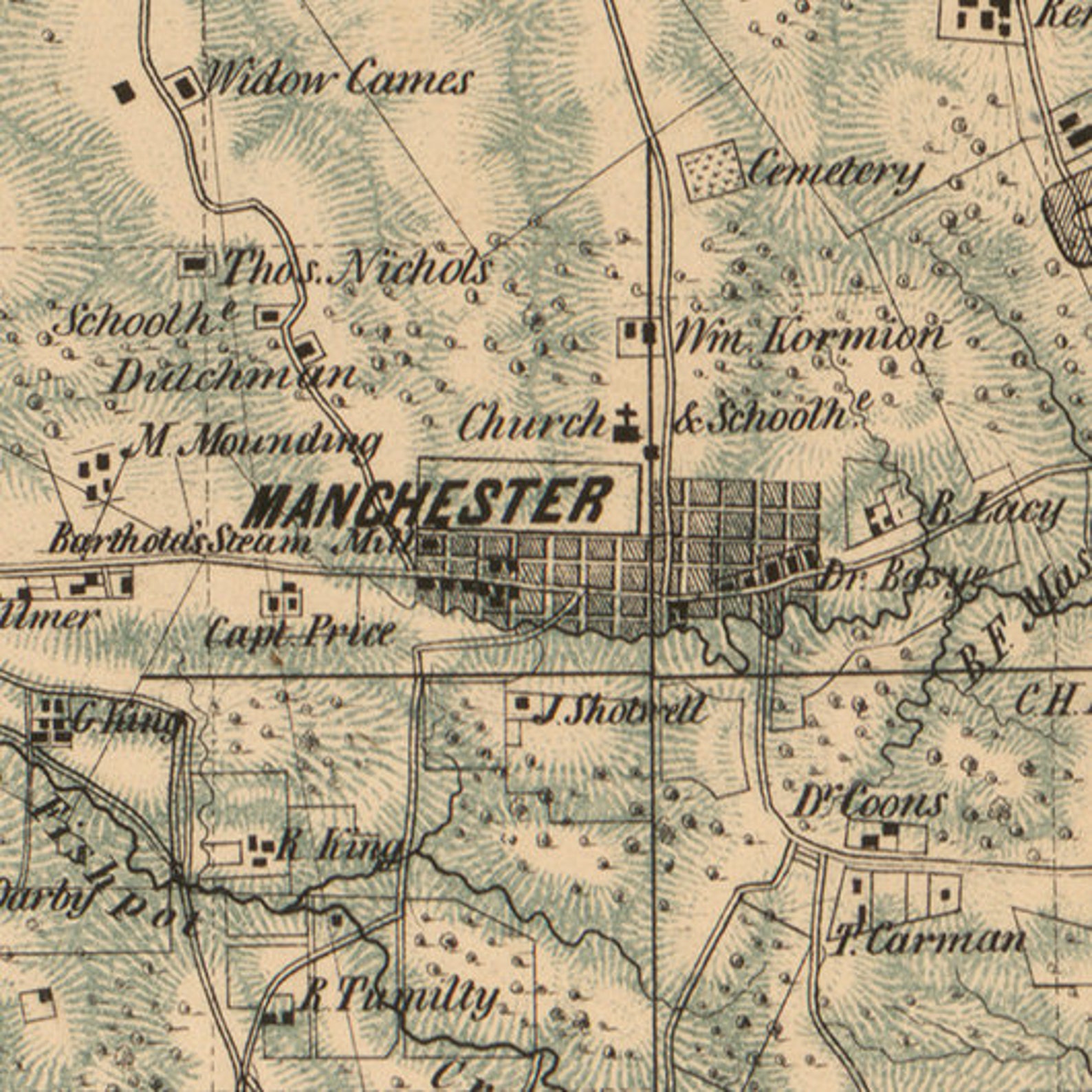 St Louis County Missouri 1857 Old Wall Map With Landowner - Etsy