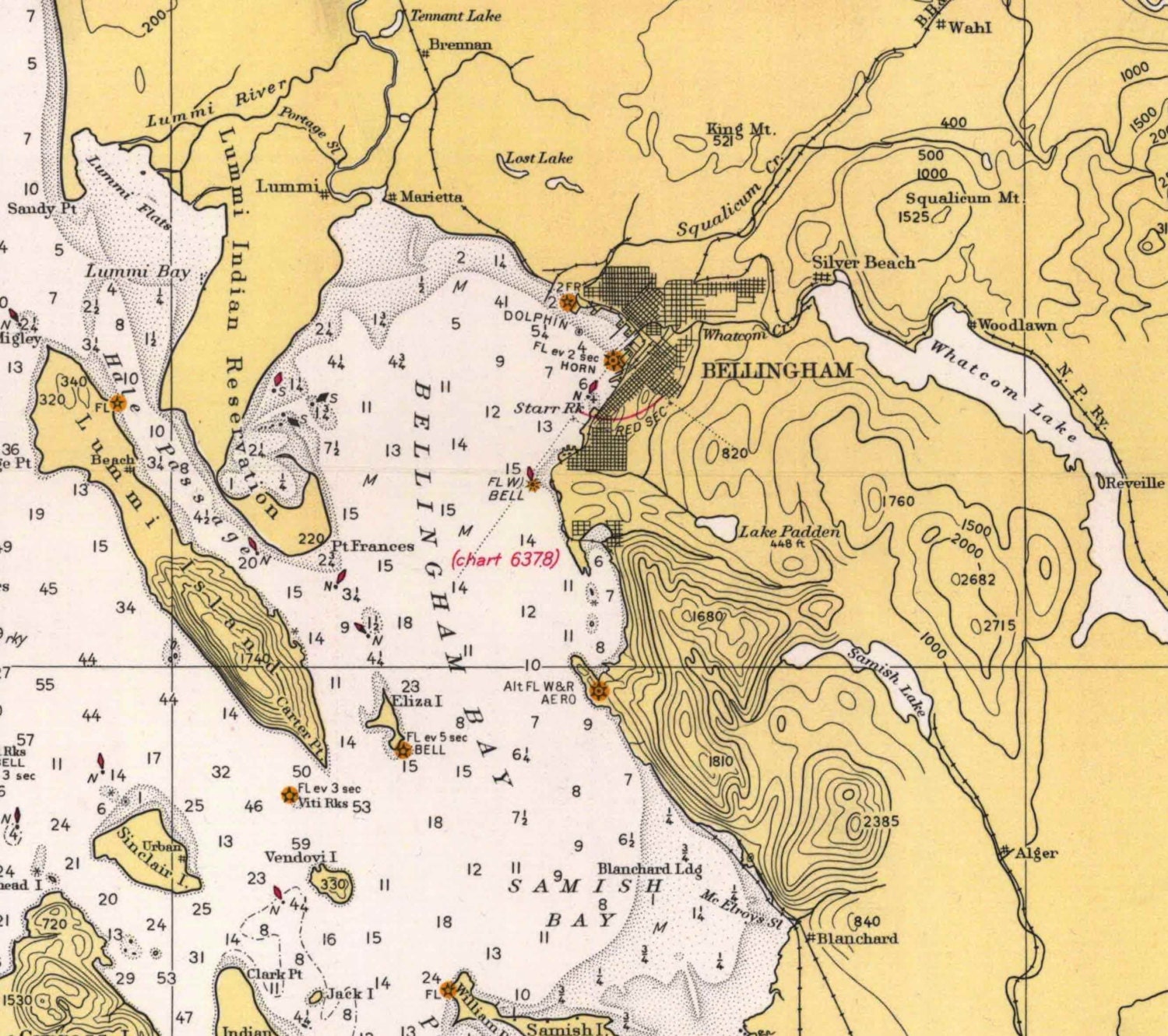 Georgia Strait and Strait of Juan De Fuca 1941 Nautical Map | Etsy