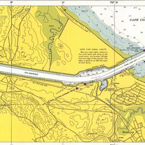 Cape Cod Canal Approaches 1969 Nautical Map Massachusetts Harbor Chart ...