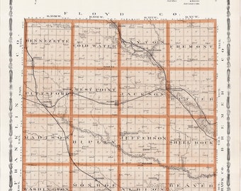 Butler Ia Map - Etsy