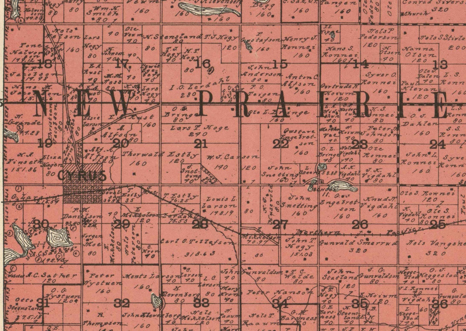 Pope County Minnesota 1901a Old Wall Map Reprint With - Etsy UK