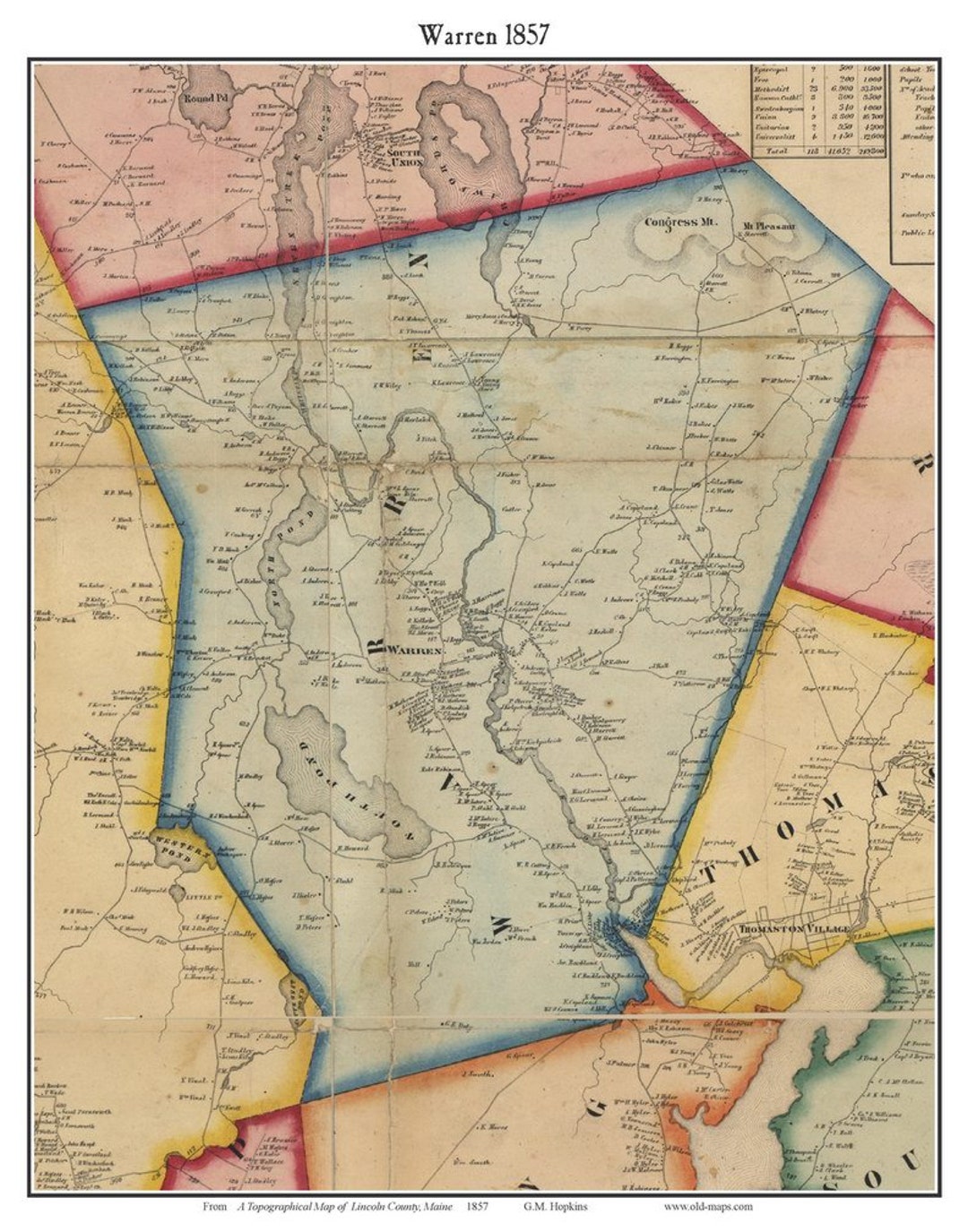 Warren Maine Map