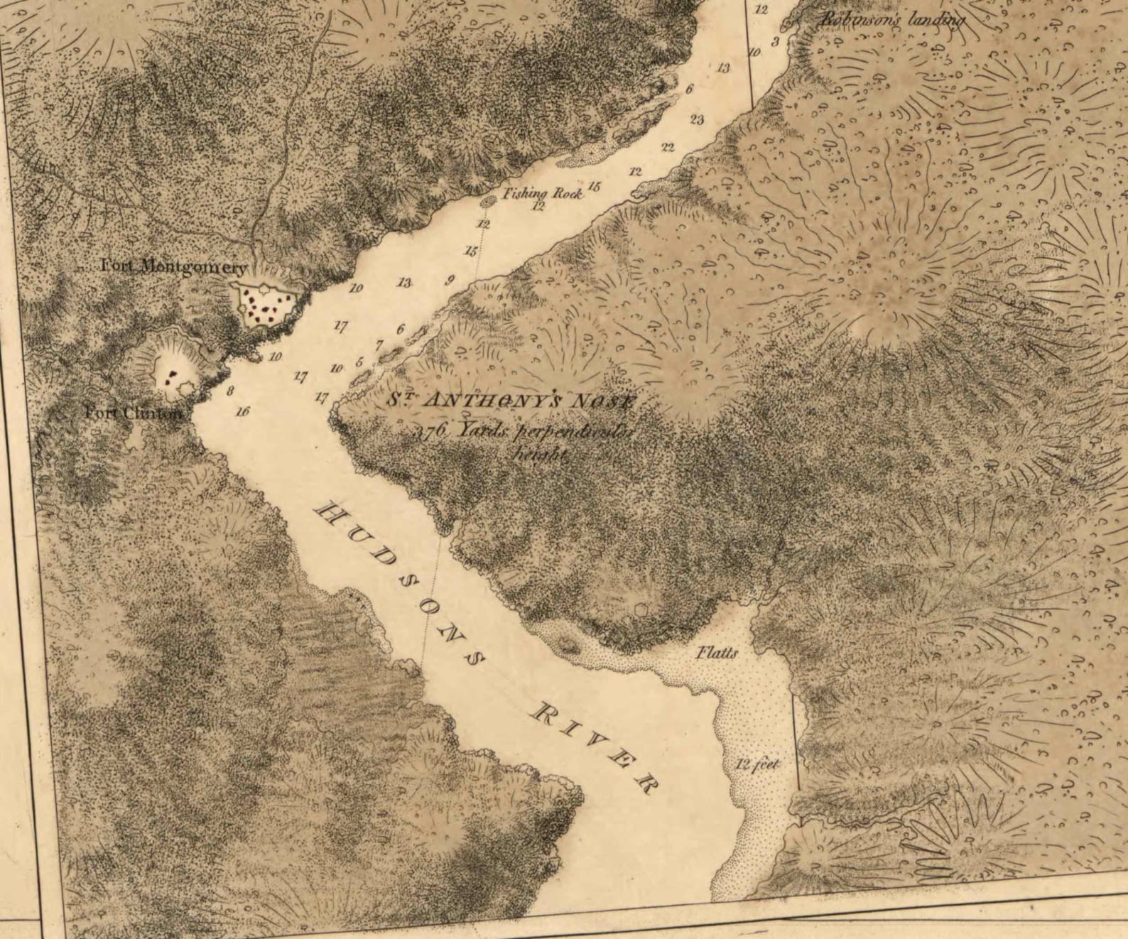 Hudson River - 1779 Map - Revolutionary War Survey by British Navy ...