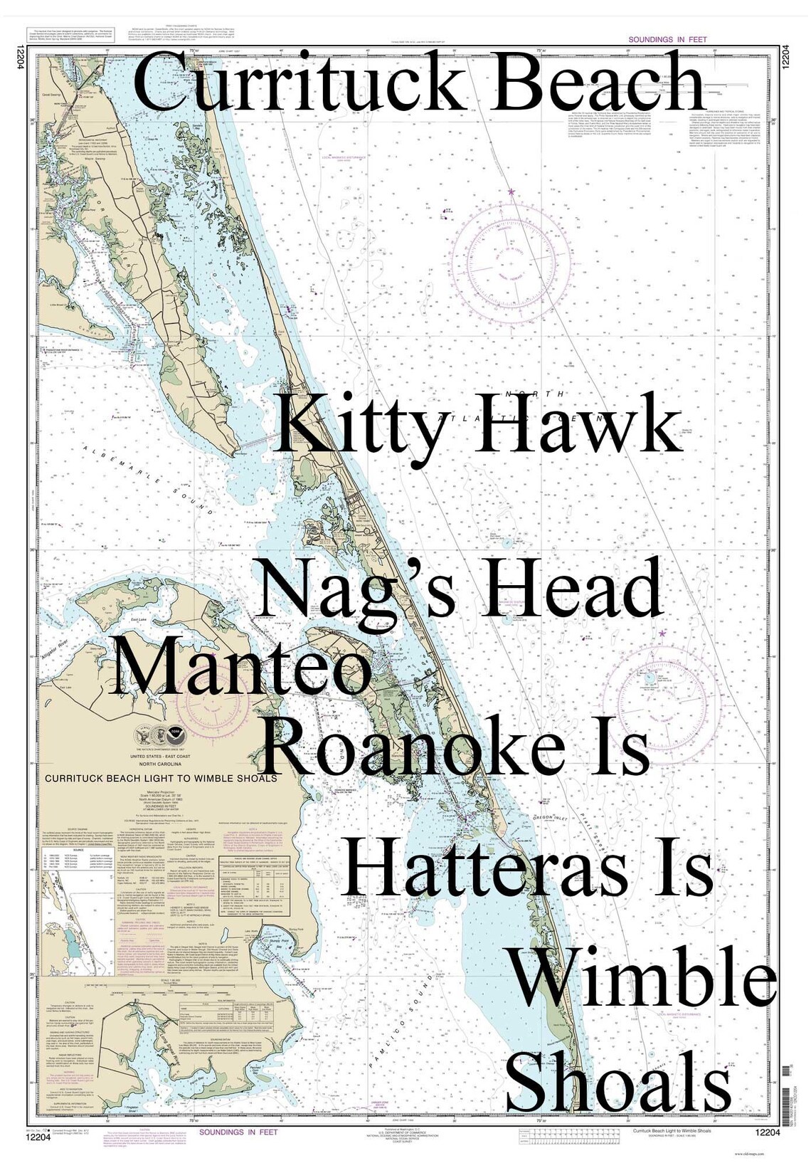 Currituck Beach Light to Wimble Shoals 2012 Outer Banks - Etsy