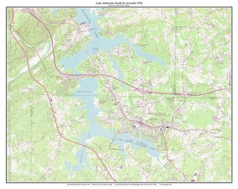 Allatoona Lake Map - Etsy