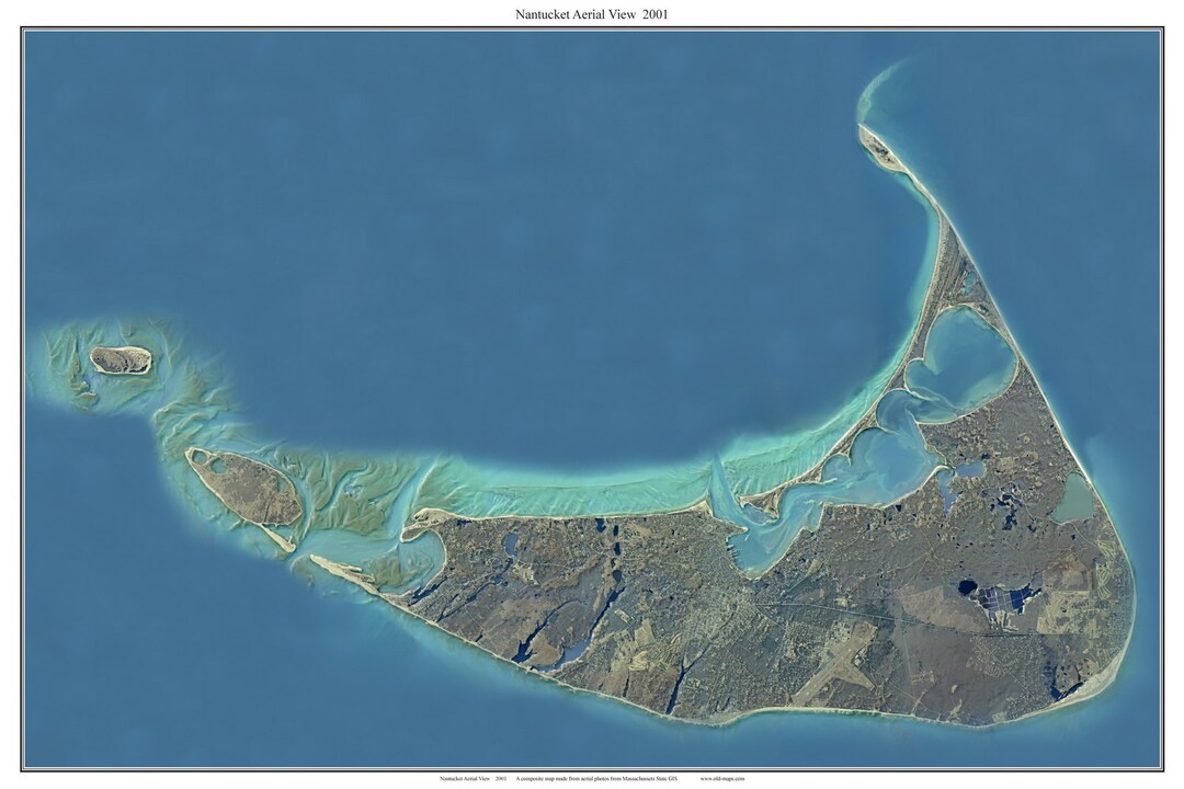 Nantucket, Massachusetts - 2001 Aerial Photo Air View Composite - Etsy