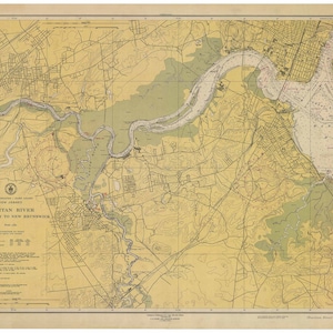 Raritan River From Raritan Bay to New Brunswick - 1946 Nautical Map ...