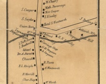 Addison Co Vt Map - Etsy