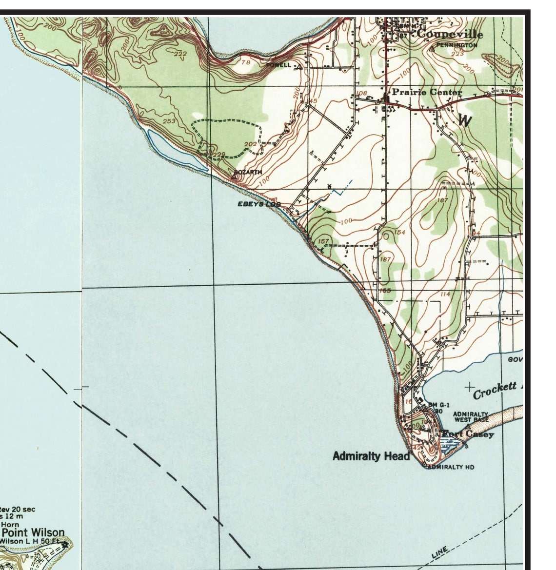 Port Townsend - Ca. 1939 - USGS Old Topographic Map Custom Composite ...
