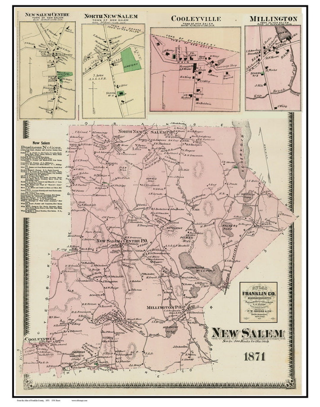 New Salem Massachusetts Map