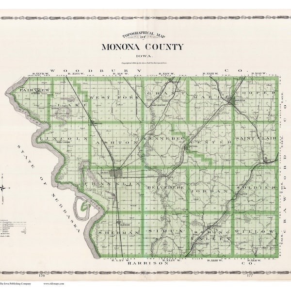 Monona Ia Map - Etsy