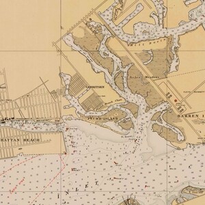 Jamaica Bay and Rockaway Inlet, NY 1934 Nautical Map - Reprint ...